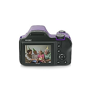 Minolta 20 Mega Pixels Wifi Digital Camera with 35x Optical Zoom & 1080p HD Video Optical with 3-Inch LCD, 4.8 x 3.4 x 3.2, Purple (MN35Z-P)