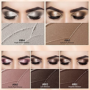 LUXAZA 5Pcs Liquid Eyeshadow Set,Shimmer & Metallic Glitter Eyeshadow,Highly Pigmented Long Lasting Liquid Shadow Eye Makeup,5 Colors Quick-Drying Sparkling Eye Shadow Makeup Set