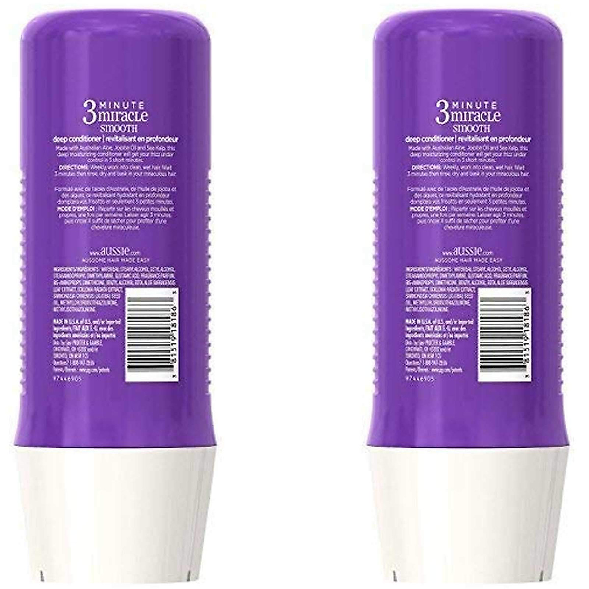 Aussie 3 Minute Miracle Smooth Deep Conditioner 8 oz (Pack of 2)