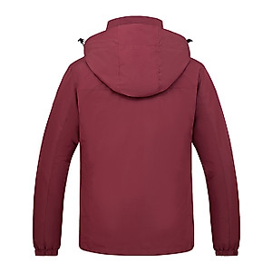 wantdo Women's Mountain Skiing Jacket Softshell Snowboarding Winter Coat Windbreaker Wine Red M