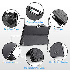 Surface pro 7 Case, Microsoft Surface Pro Cover, Shockproof Protective Skin Covers Sleeve for Surface Pro 7 Plus/Surface Pro 7 / Surface Pro 6 / Surface Pro 5 / Surface Pro 4 with Pencil Holder