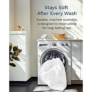 ViscoSoft All Seasons Twin/Twin XL Down Alternative Reversible Quilted Comforter - Breathable Premium Twin Extra Long Microfiber White Duvet Cover Insert