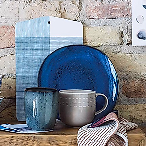 Villeroy & Boch Lave Bleu Dinner Plate, 11x1 in, Stoneware, Blue