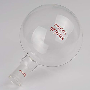 StonyLab 1000ml Glass Single Neck Round Bottom Flask RBF, with 24/40 Standard Taper Outer Joint - 1L (1 Liter)