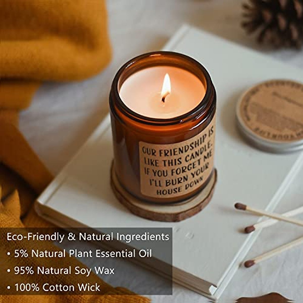 Friend Gifts for Women,Friendship Gifts for Women Friend,Funny Gag Gifts for Women,Best Friend Brithday Christmas Gifts for Women Friends Famale Men Her,Our Friendship is Like This Candle