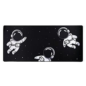 keycadets Gravity Gaming Mouse Pad, Large Desk Pad for Keyboard and Mouse, Non-Slip Mousepad Gaming Desk Mat with Foam Core, Anti-Fray Lock Stitching and Low Friction Cloth Surface (35.4” x 15.8”)