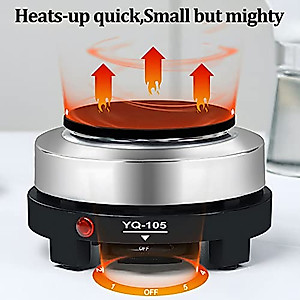 Artilife 500W Small Electric Hot Plate, Multi-Function Portable Stove Kitchen Cooktop Electric Heater for Home 110V