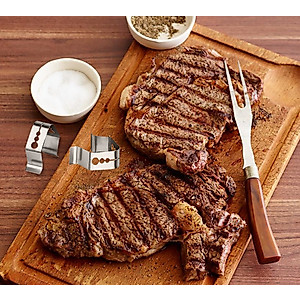 LittleGood Universal A Style Meat Thermometer Probe Clip for Ambient Temperature Reading Upgraded Meat Thermometer Probe Holder for BBQ Smoker Oven Grill (Set of 2)