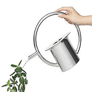 Umbra Quench Stainless Steel Watering Can, Pot for Outdoor or Indoor Plants, Medium