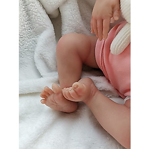 Zero Pam 19" Realistic Reborn Baby Doll Girl, Lifelike Soft Silicone Vinyl, Handmade Weighted Toddler Toy with Real Skin Tone