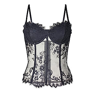 Women's Lingerie Sexy, Sexy Robes For Women Cosplay Dress Lengerie Set Women's Fishbone Underwire Wrapped Chest Breasted Backless Small Vest Suspender Nightgowns Outfits Baby Doll (XS, Black)