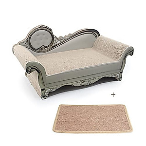 SONGWAY Cat Scratcher Sofa Bed - Corrugated Cardboard Scratching Lounge Luxury Scratching Post Furniture Protecter with Textured Cat Scratcher Mat