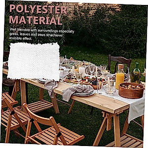 Kisangel Camouflage Net Camo Paint Outdoor Plants Outdoor Decorations Woodland Hunting Blinds Nets Camo Netting Polyester White Professional Hunting Net Outdoor Net Portable Mesh Net Sports