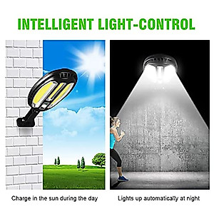 sysyrqcer LED Solar Street Light Outdoor Integrated high Brightness Garden Light Home Lighting Human Body Induction Light 2pcs (Size : 100SMD)