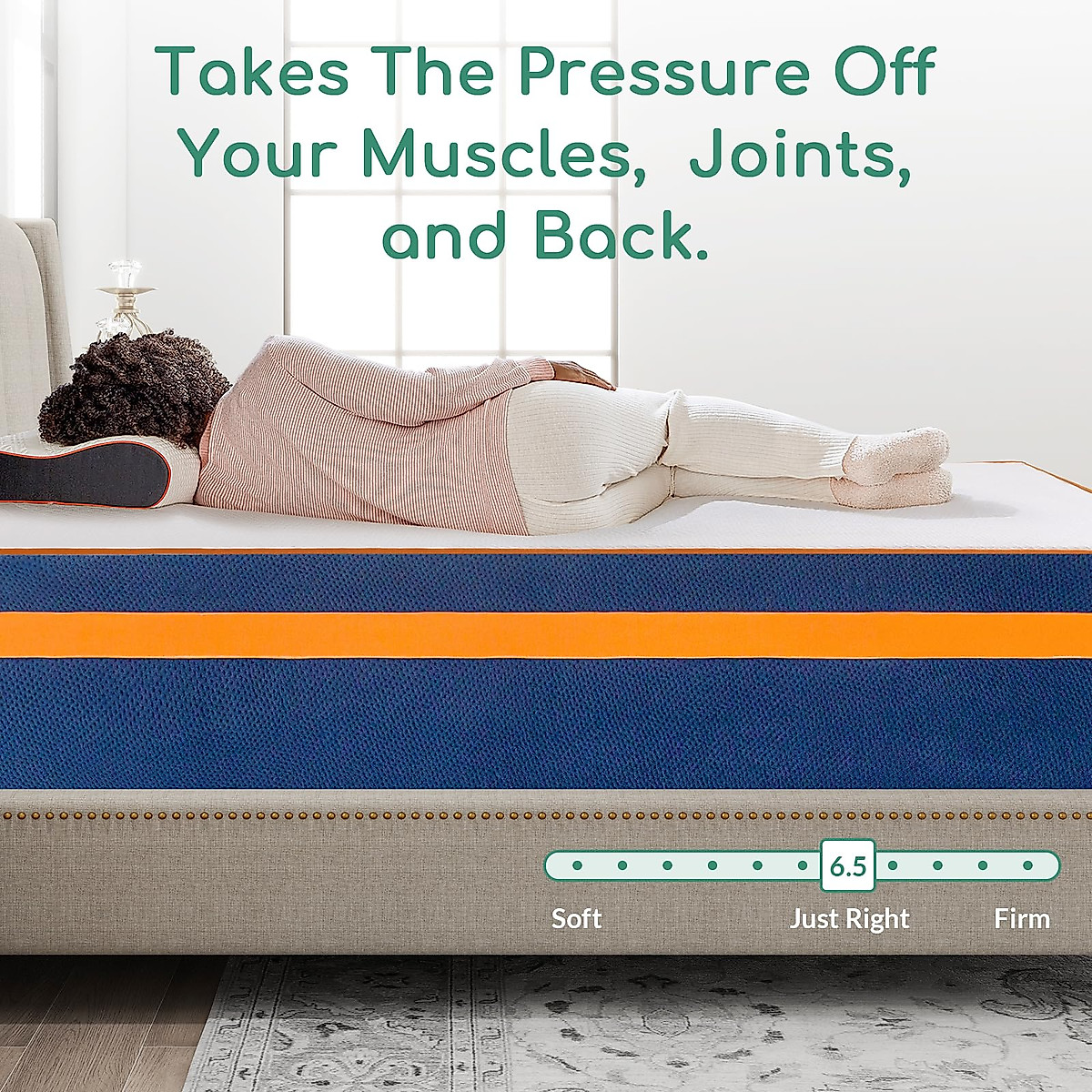 Airdown 14 Inch California King Size Memory Foam Mattress for Back Pain, Gel Mattress in a Box, Made in USA, 5 Layers of Comfort, 365-Night Trial, CertiPUR-US Certified