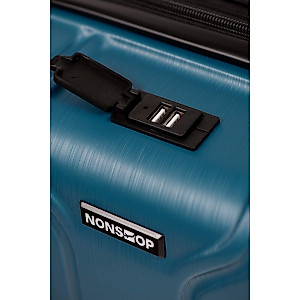 NONSTOP NEW YORK Luggage Expandable Spinner Wheels hard side shell Travel Suitcase Set 3 Piece (Teal, 3-Piece Set (20/24/28))