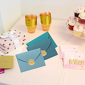 IKDJH 300 Pieces Gold Stickers for Envelopes Heart Embossed Envelope Seals Stickers for Wedding Party Self-Adhesive Wax Seal Stickers for Greeting Cards