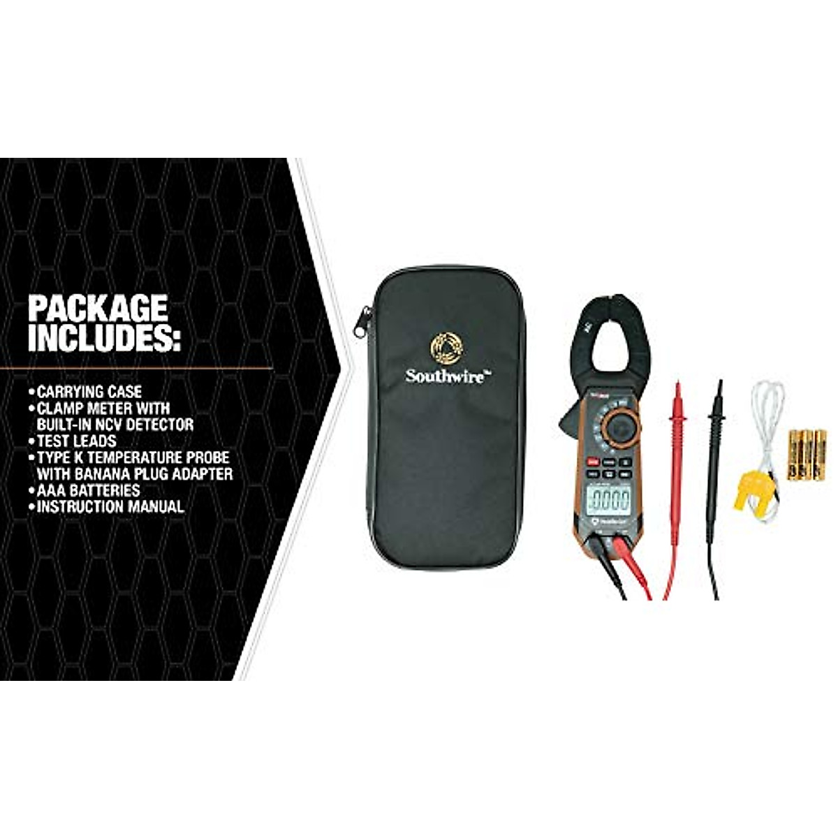 Southwire - 65031640 CLAMP METER; 400A AC/DC 21530T;Black/Brown