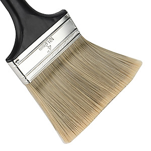 SOUJAP 8PCS 4 Inch Paint Brushes Bulk, Plastic Handle Paint Brushes, Home Repair Flat Paint Brushes Tools for Acrylic Painting Outdoor Use Wall