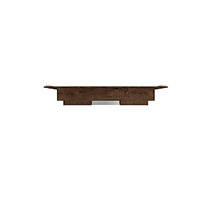 Manhattan Comfort Plaza Modern Floating Wall Entertainment Center with Display Shelves, 65.25", Rustic Brown