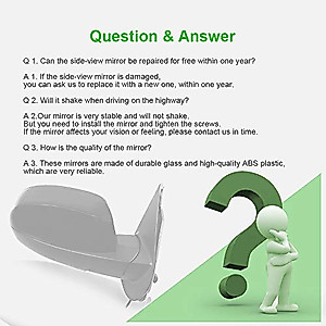 SCITOO Tow Mirror Passenger Side Fit for Chevy for GMC Mirrors 2007-2013 for Chevy Silverado for GMC Sierra With Power Controlling and Heated Features