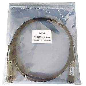 Wiitek 2M QSFP+ DAC Twinax Cable, 40GbE QSFP+ Direct Attach Copper Cable,30AWG Black, for Cisco QSFP-H40G-CU2M, Dell, Ubiquiti, D-Link, Juniper, Huawei, Mellanox, Mikrotik, SuperMicro