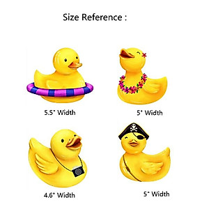 Cute Bubble Rubber Duck Wall Decals Peel and Stick,Yellow Duck Wall Stickers, Baby Duck Wall Stickers for Girls Room, Rubber Duck Wall Decor for Bathroom Kids Nursery Room