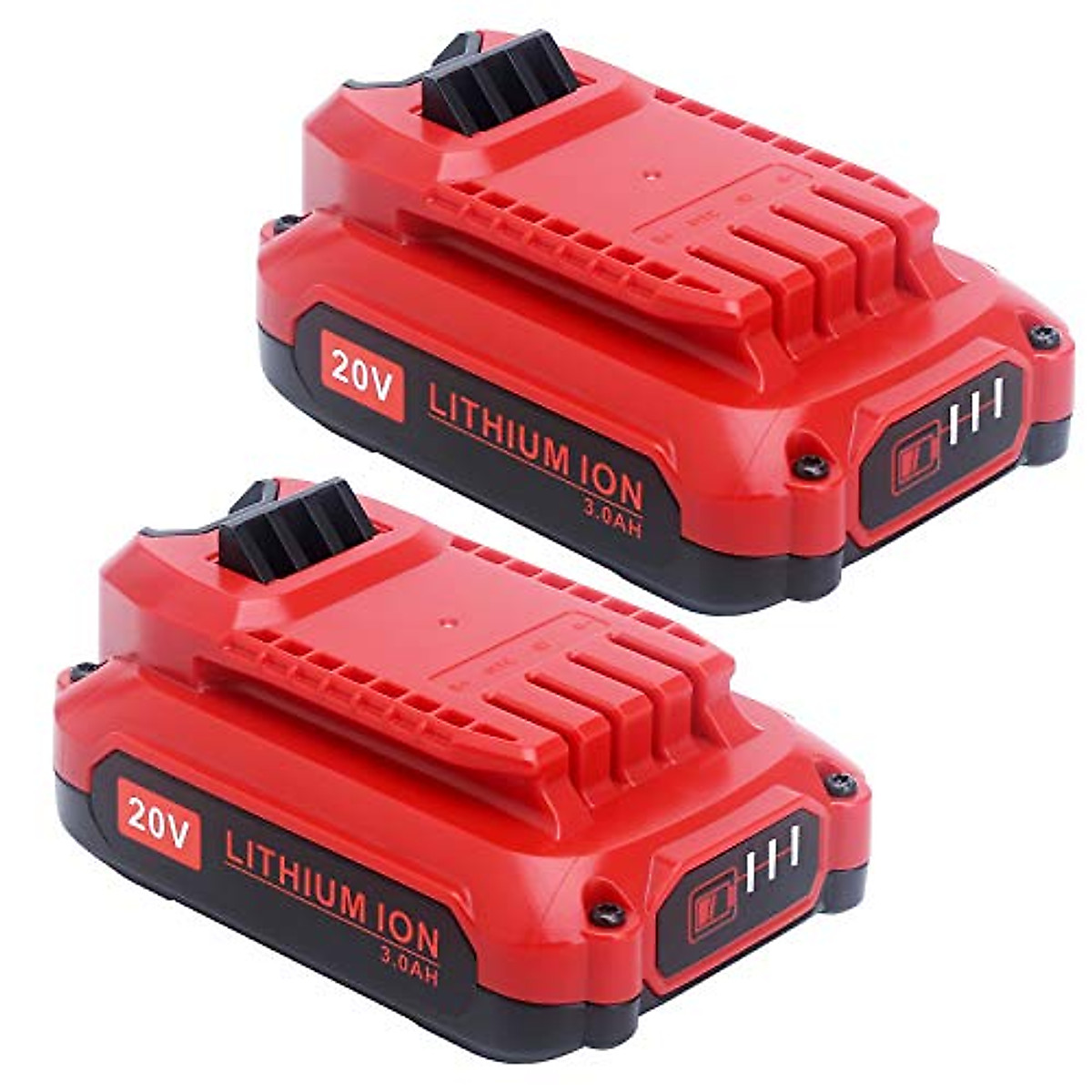 ELEFLY 2 Pack 20V 3.0Ah Lithium Battery Replacement for Craftsman 20V Battery CMCB201 CMCB202 CMCB204, Compatible with Craftsman V20 Series 20V Max Cordless Power Tools