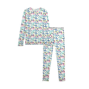 Eddie Bauer Thermal Underwear For Kids - 2 Piece Performance Base Layer Underwear Set For Boys and Girls (5-16), Size 7-8, Egret
