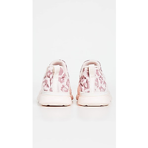 APL: Athletic Propulsion Labs Women's Techloom Tracer Sneakers, Creme/Beachwood/Leopard, Print, Pink, 7.5 Medium US