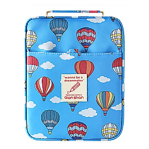 qianshan Pencil Case Holder Slot - Holds 202 Colored Pencils or 136 Gel Pens with Zipper Closure - Large Capacity Polyester Pen Organizer for Watercolor Pens or Markers - Perfect for Artist Rose