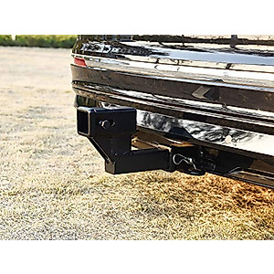 TOPTOW 64122 2-inch Receiver Trailer Hitch Extension Riser with 4.25-inch Rise/Drop, 7" & 9" Extender, 2-inch Solid Shank, 10000lbs Towing Capacity, Anti-Rattle Bolt