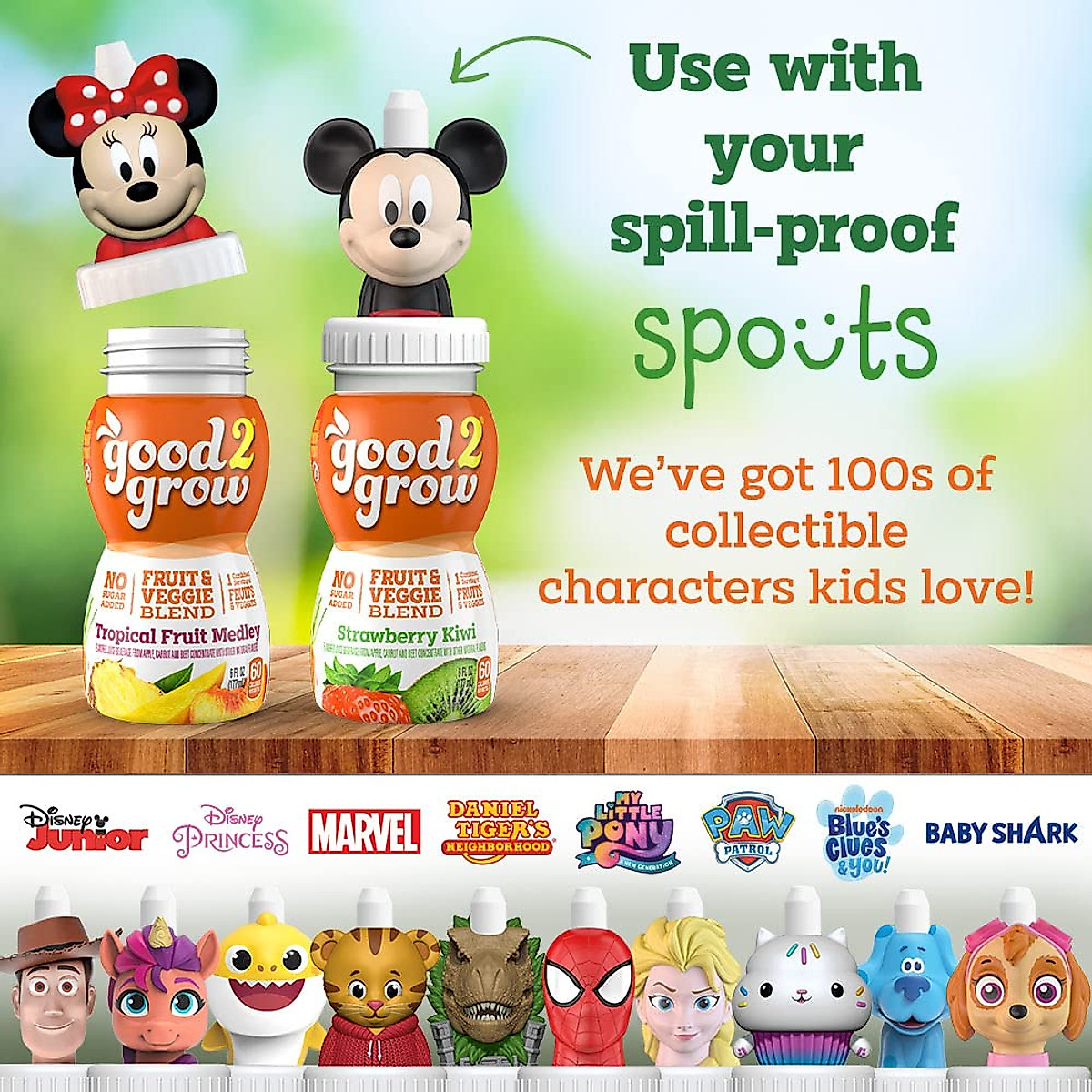 good2grow Strawberry Kiwi and Tropical Fruit Medley Juice 24-pack of 6-Ounce BPA-Free Juice Bottles, Non-GMO with Full Serving of Fruits and Vegetables. SPILL PROOF TOPS NOT INCLUDED (Pack of 24)