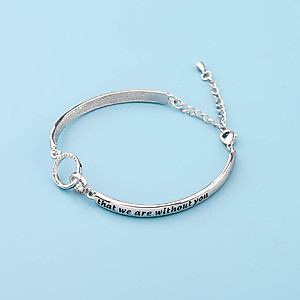 POTIY Team Gift for Boss Coach Manager Team Mom We Wouldn't Be the Team That We Are Without You Bracelet Thank You Gift for Team Coach (BR-Silver)