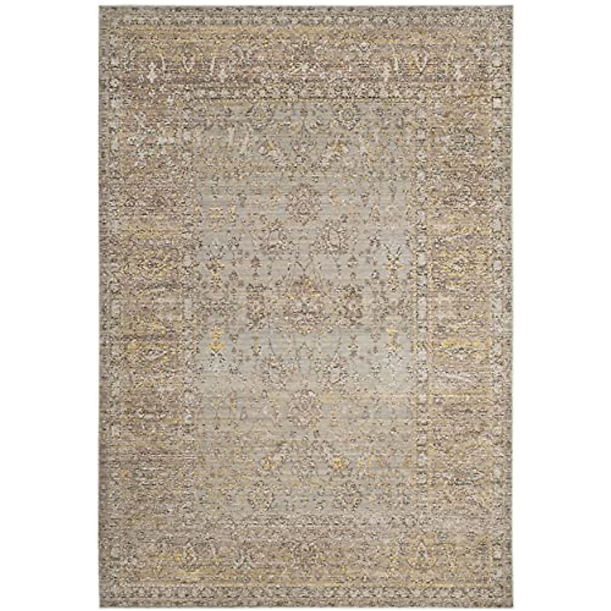 SAFAVIEH Valencia Collection Accent Rug - 4' x 6', Grey & Multi, Boho Chic Distressed Design, Non-Shedding & Easy Care, Ideal for High Traffic Areas in Entryway, Living Room, Bedroom (VAL123C)