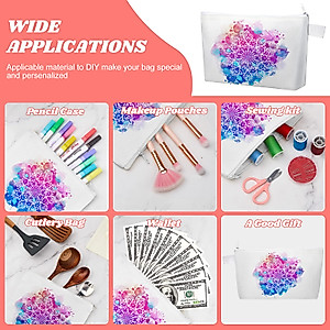 40 Pcs Blank Canvas Bag Sublimation Cosmetic Canvas Pouch (5 x 9 x 1.8 Inches)