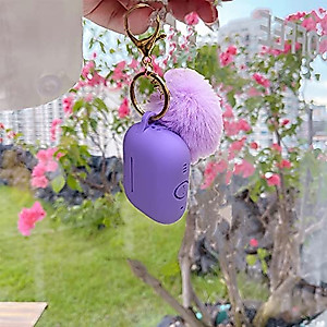 Case for Airpods Pro 2nd Generation,Cover for AirPods Pro 2 Case Cover Cute with Keychain Pom pom Ball Kit for Women Girls, Silicone Skin Case for Apple Airpods Pro 2nd Gen Charging Case (Purple)