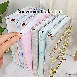 Metal Gold Bookends,Beautiful, Not Rusty, 5.3 in × 3.9 in × 7.6 in The Metal Book Ends is a Good Choice for Organizing Your Desk (Gold Circle)