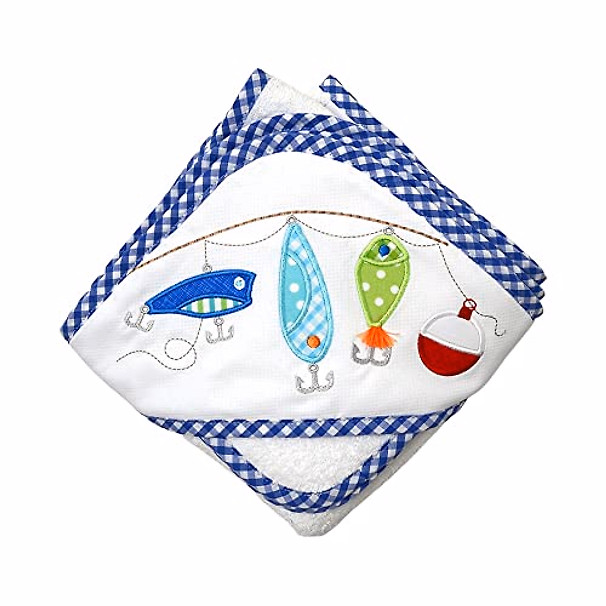 3Marthas Hooded Towel and Washcloth (Fishing)