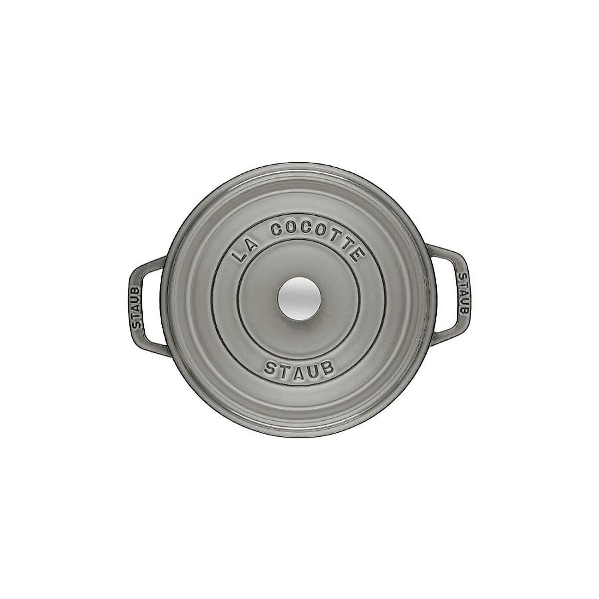 STAUB Cast Iron Roaster/Cocotte, Round, 26 cm, 5 L, Graphite Grey