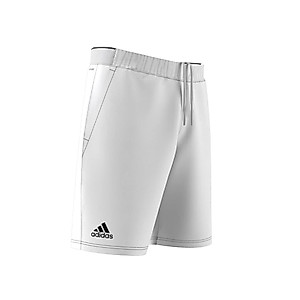 adidas Men's Club Stretch-Woven Tennis Shorts, White/Black, Small