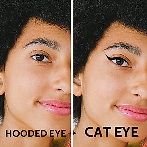 Cilrofelr 2 Pcs 4 in1 Eyeliner Stencils for Hooded Eyes, Reusable Eyeliner Stencils Tool for Beginners, Multi-Purpose Makeup Tool for Winged Eyeliner, Defined Eyebrow, Face Contour and Lip Line - Pink