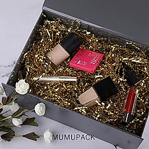 1 Pack grey Gift Box 12x8x4.5 Inches Large Gift Boxes with Lids and Magnetic Closure Collapsible Gift Boxes with Card and Ribbon for Presents Men Gift Wedding Male Birthday Graduation Merry Christmas