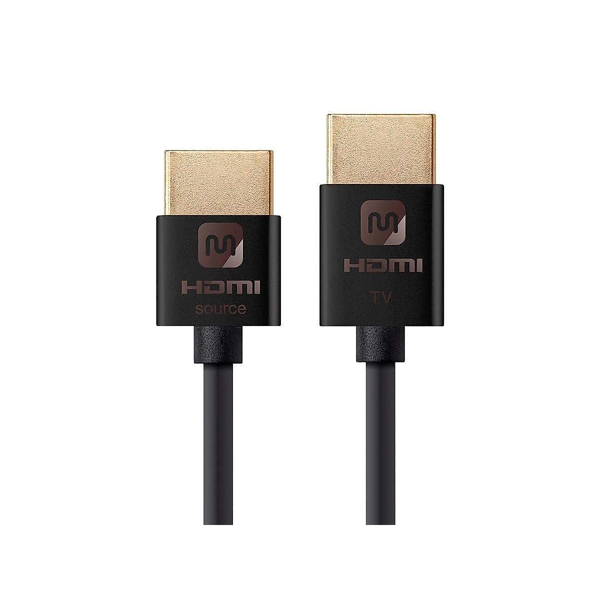 Monoprice 114196 HDMI High Speed Active Cable - 15 Feet - Black, 4K@60Hz, 18Gbps, HDR, 36AWG, YUV 4:4:4 - Ultra Slim Active Series