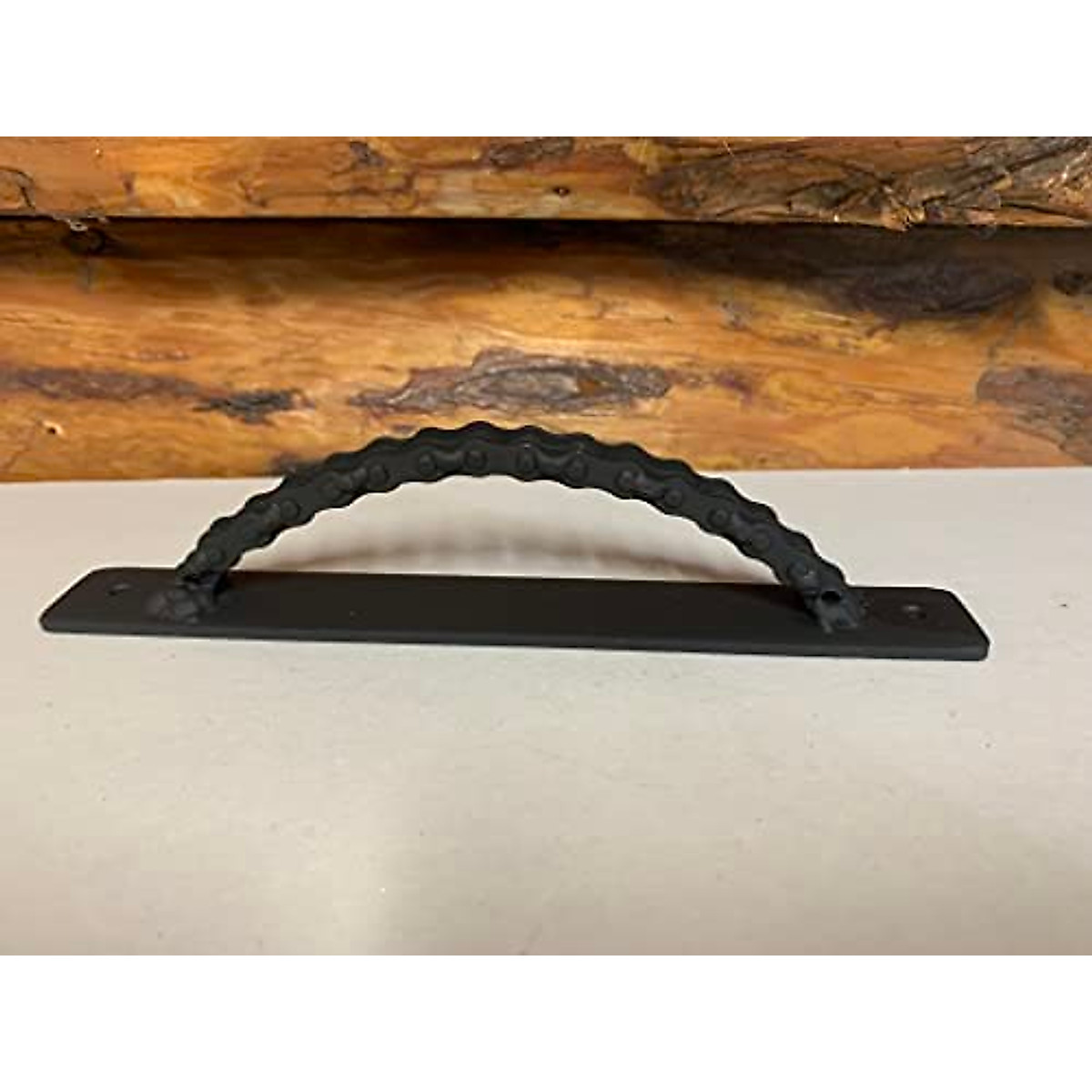 Bike Chain Drawer Pull Or Cabinet Handle Round (6.3, Black)