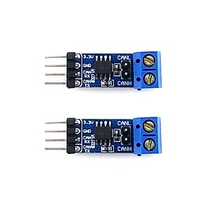 Waveshare SN65HVD230 CAN Board Connecting MCUs to CAN Network Features ESD Protection Communication Evaluation Development Board 3.3V [2 PCS]