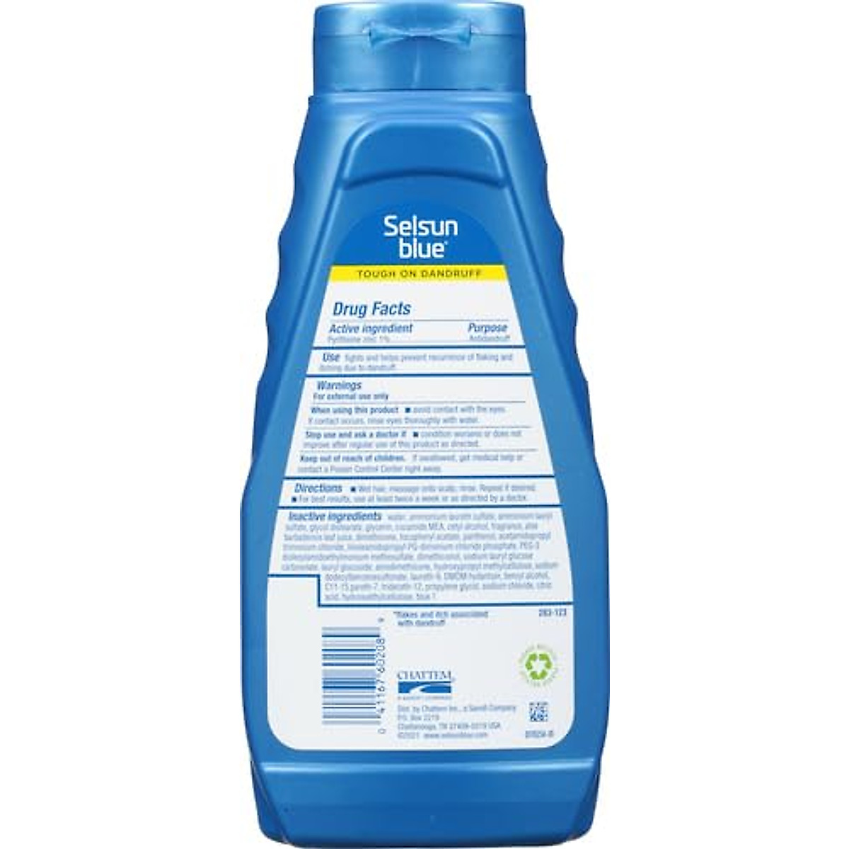 Selsun Blue Itchy Dry Scalp Anti-Dandruff Shampoo, Extra-Hydrating Formula, Pyrithione Zinc 1%, 21 Oz