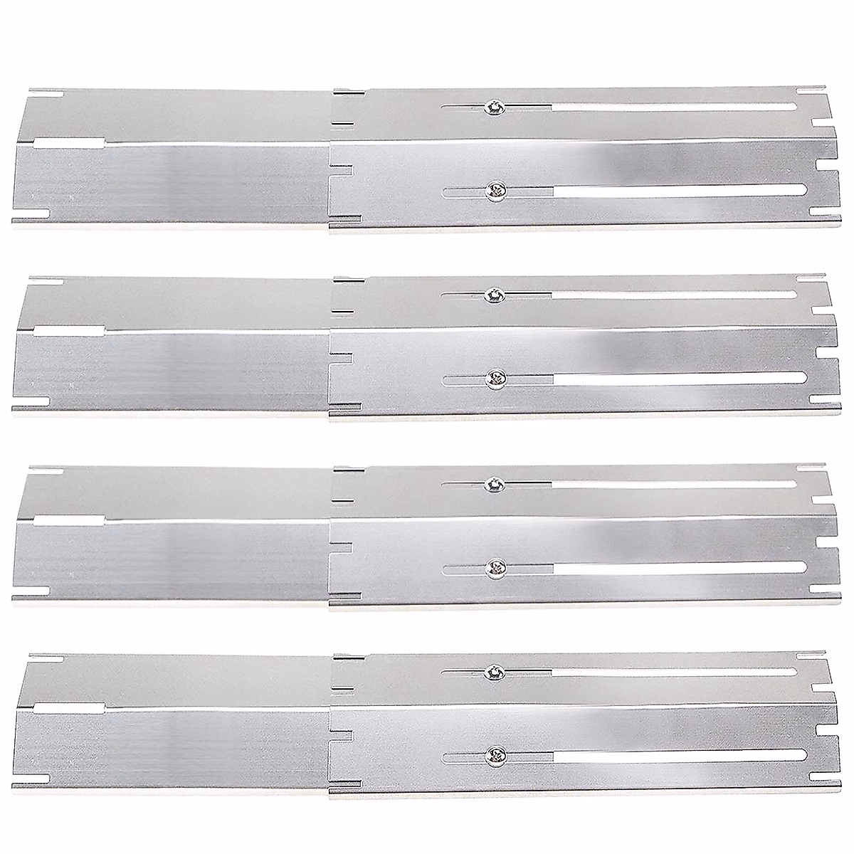 Criditpid Universal Stainless Steel Heat Plate Shield, Heat Tent, Flavorizer Bar, Burner Cover, Flame Tamer Replacement Parts for Charbroil, Brinkmann, Nexgrill Grill, Extends from 11.75" up to 21" L
