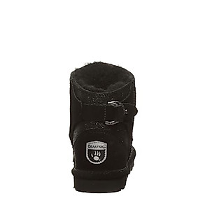 BEARPAW Women's Betty Black Size 10 | Women's Ankle Bootie | Women's Slip On Boot | Comfortable Winter Boot