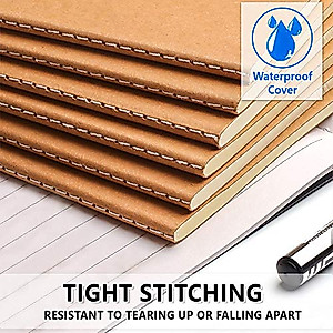 30 Pack Kraft Notebooks, A5 Feela 60 Lined Pages Notebooks and Journals for Women Girls Students Making Plans Writing Memos Office School Supplies, 8.3 X 5.5 in